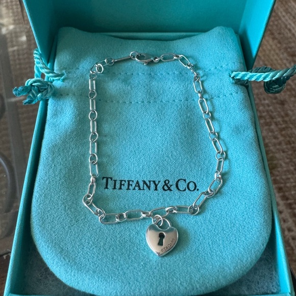 Tiffany & Co. | Jewelry | Tiffany Co Silver Heart Lock Bracelet | Poshmark